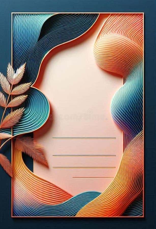 An Artistic Frame with a Combination of Abstract Elements and Floral ...