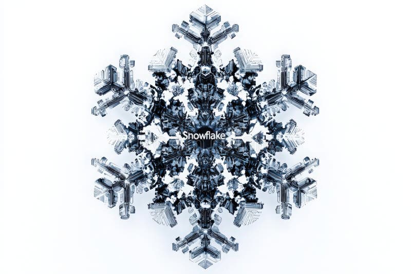 Detailed Snowflake Pattern Showcasing Intricate Crystal Formations and ...