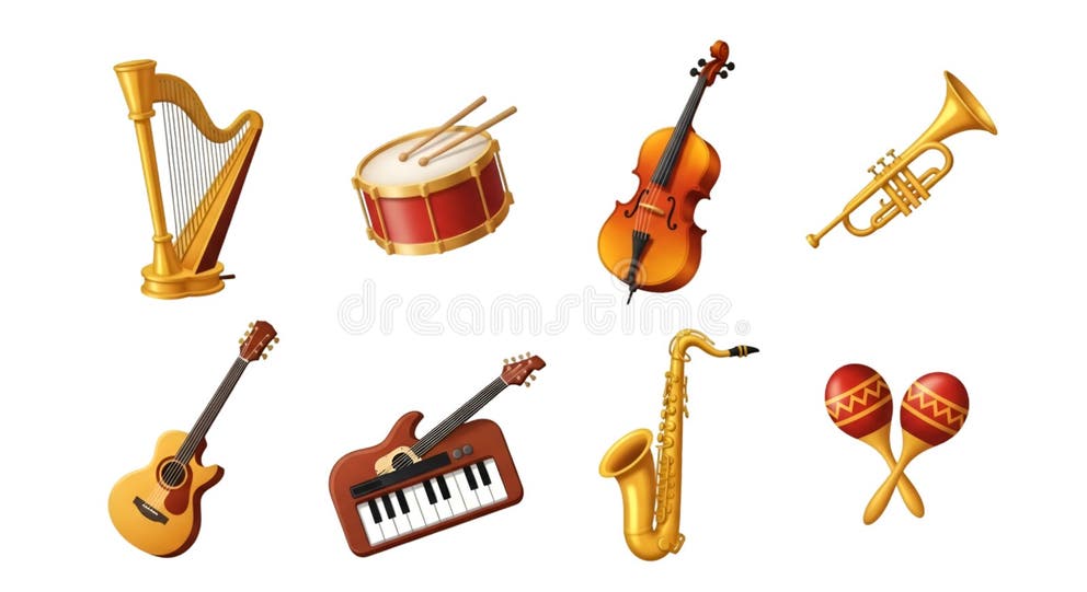 Musical Instruments Black Background Stock Illustrations – 6,479 ...