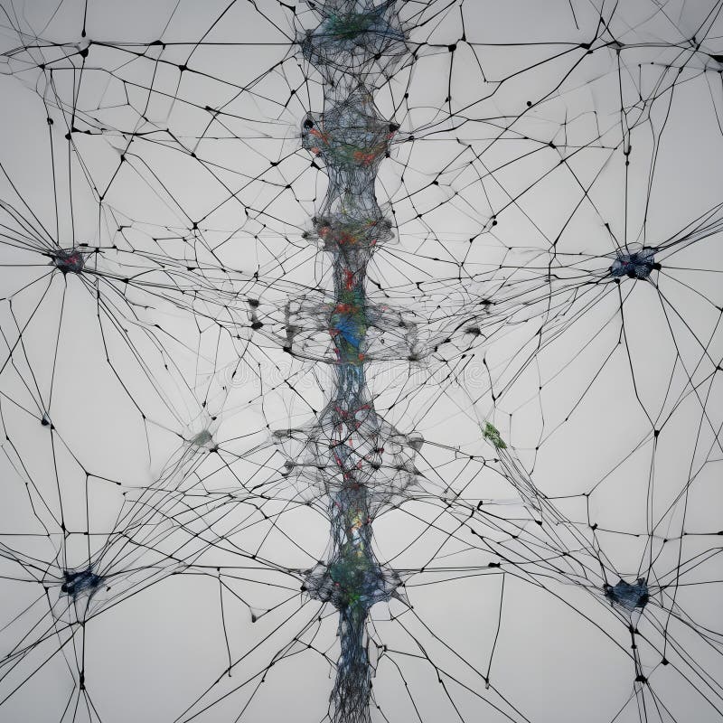 A Complex Network of Interconnected Lines and Nodes that Create an Intricate Web-like Structure ...