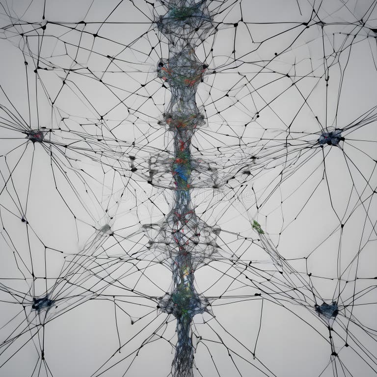 A Complex Network of Interconnected Lines and Nodes that Create an Intricate Web-like Structure ...