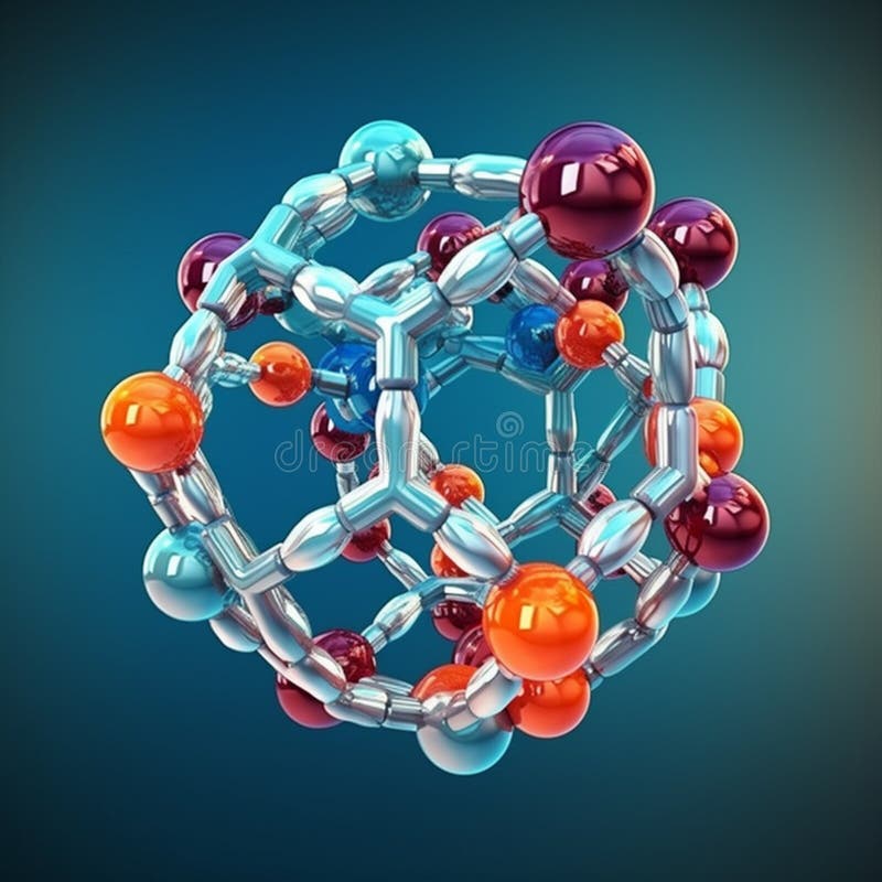 Abstract Molecule Design for Scientific Concepts. Stock Illustration ...