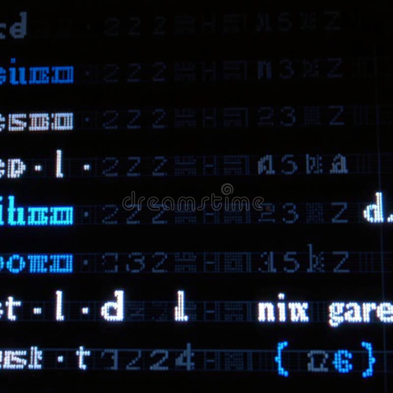 Futuristic Code on Digital Display Stock Photo - Image of text, technology: 401318190