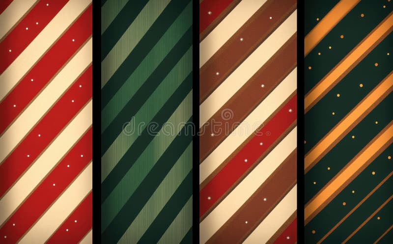 Four Distinct Patterned Panels Featuring Different-colored Diagonal ...