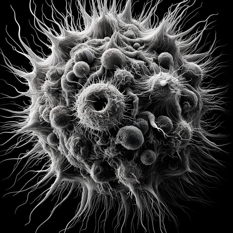 A Detailed, Microscopic View of a Virus. Stock Photo - Image of blood ...