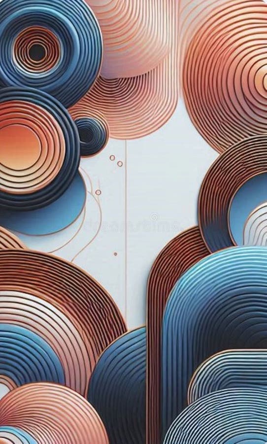 Modern Geometric Abstract Art with Vibrant Colors and Shapes Stock ...