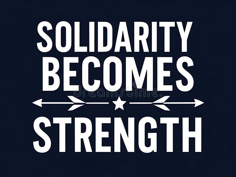 Solidarity Becomes Strength a Powerful Message of Unity Stock ...
