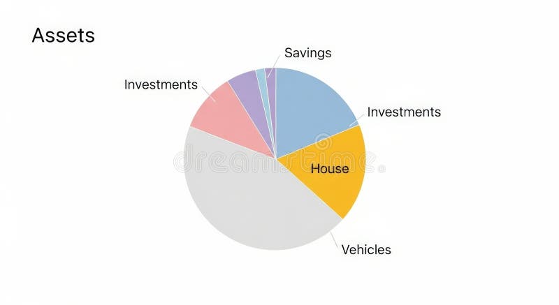 Asset Allocation Pie Chart Showing Financial Holdings Stock ...
