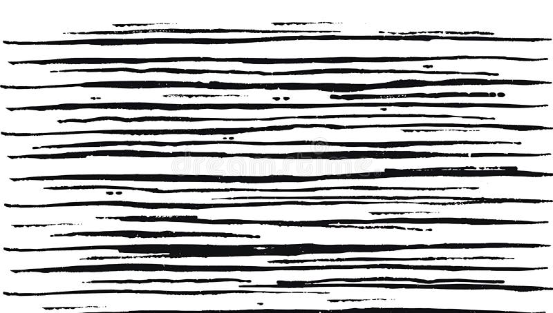 Abstract Black Horizontal Brush Strokes on White Stock Illustration ...