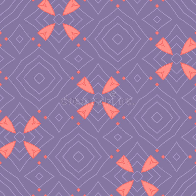 Repeating Triangular Pattern on Purple Square Background Stock ...