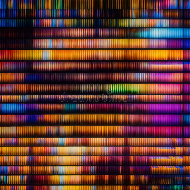 Vibrant Glitch Art: Textured Spectrum in Motion. Stock Image - Image of ...