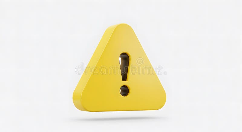 Yellow Warning Sign with Exclamation Point Symbol Stock Illustration ...