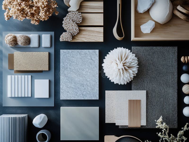 The Image Displays a Variety of Textures and Colors, Including White ...