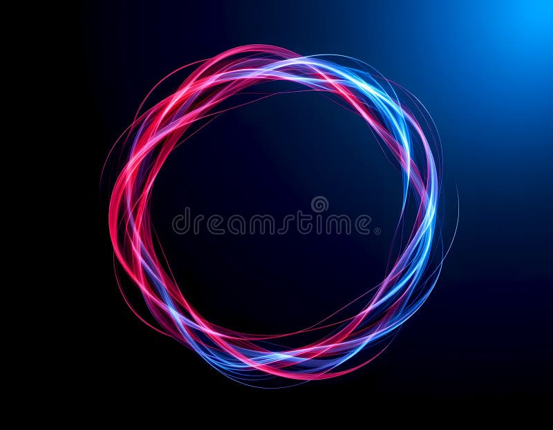 Colorful Circular Light Trails Motion Stock Illustration - Illustration ...