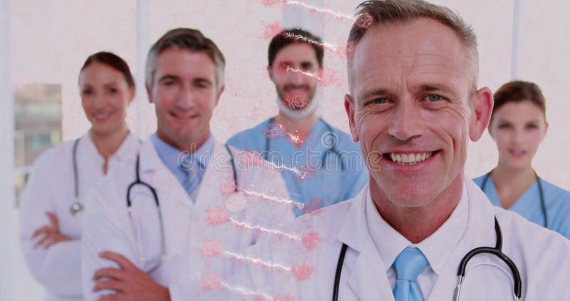 Image of Diverse Doctors Over Dna Strand Stock Image - Image of ...