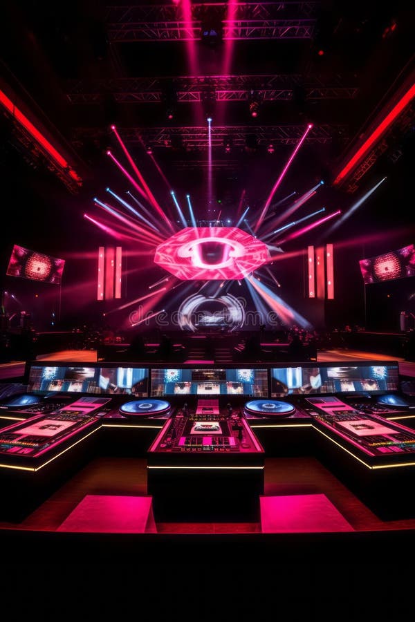 An Image of a DJ Booth Surrounded by an Impressive Stage Setup ...