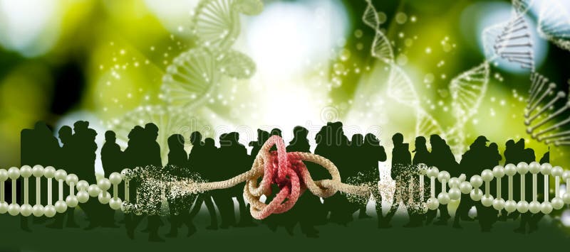 An Image of a Dna Chain Embedded with a Tangled Rope Symbolizing a ...