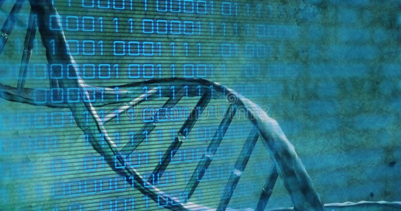 Image of Binary Coding and Globe on Black Background Stock Image ...