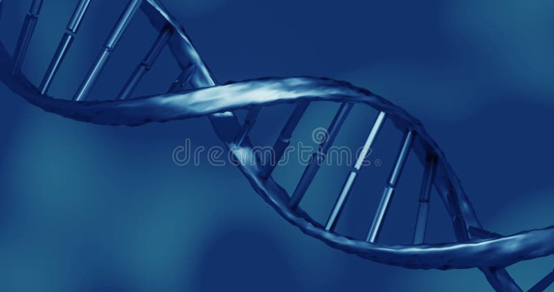 Image of Dna Strand on Blue Background Stock Illustration ...