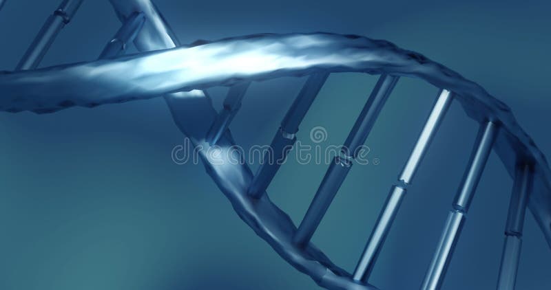 Image of Dna Strand on Blue Background Stock Illustration ...