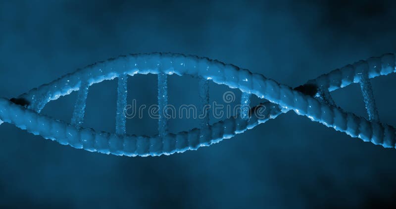 Image of Dna Strand on Blue Background Stock Illustration ...