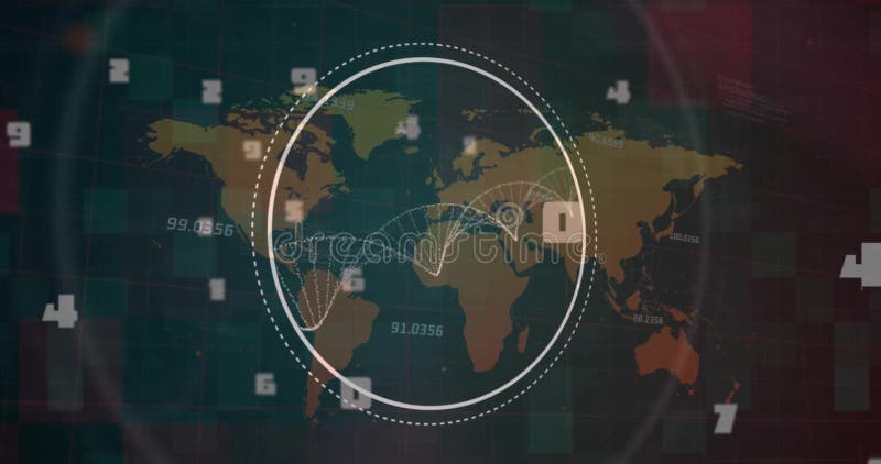 Image of Dna Strand and Data Processing Over World Map Stock Photo ...