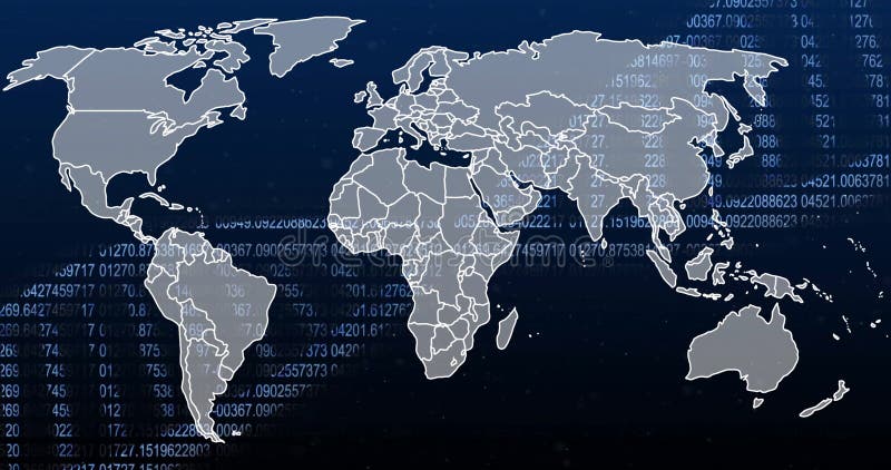 Image of Dna Strand and Digital Data Processing Over World Map Stock ...