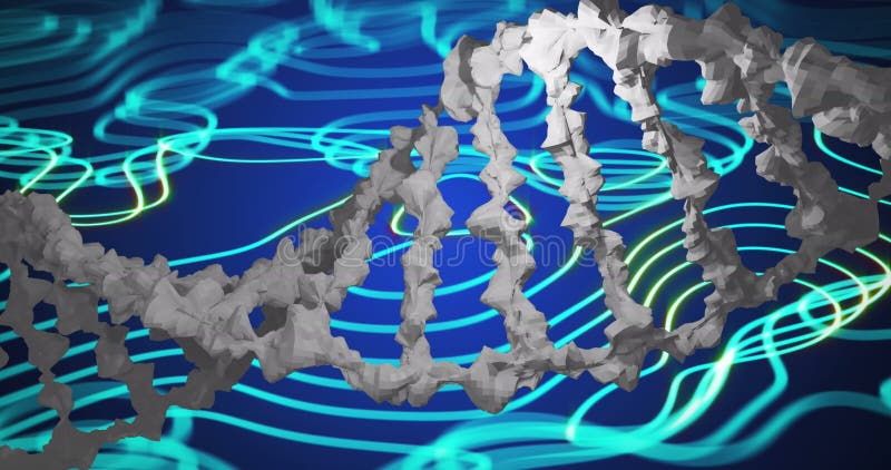 Image of Dna Strand and Network of Connections Stock Photo - Image of ...