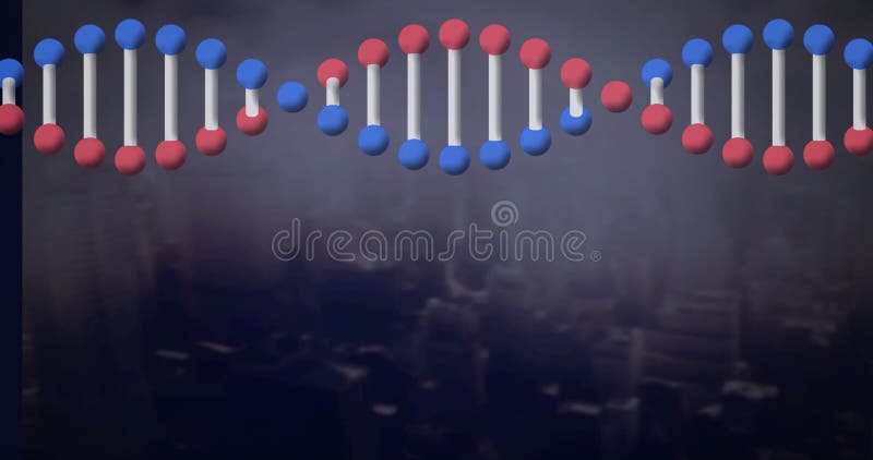 Image of Dna Strand Over Landscape Stock Image - Image of research ...