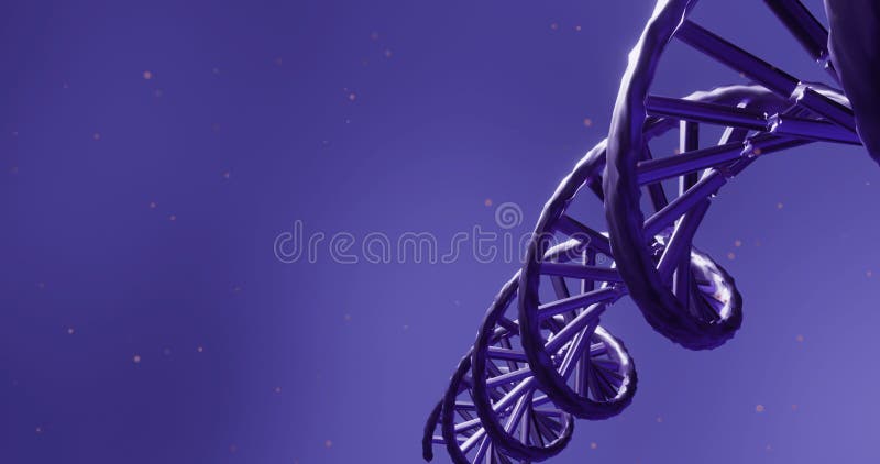 Image of Dna Strand Over Light Spots on Purple Background Stock ...