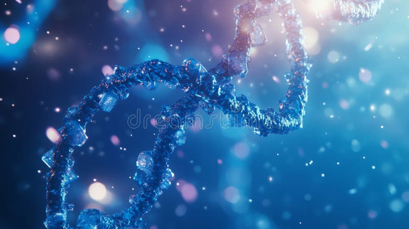 Image of a DNA Strand S Intricate Structure Illuminated by Soft Light ...