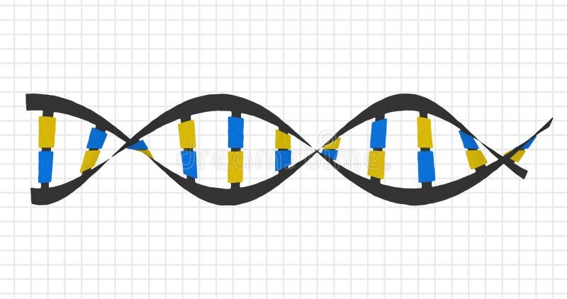 Image of Dna Strand on White Background Stock Illustration ...