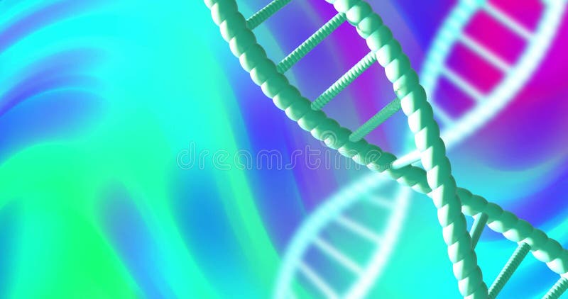 Image of Dna Strands on Colourful Background Stock Image - Image of ...