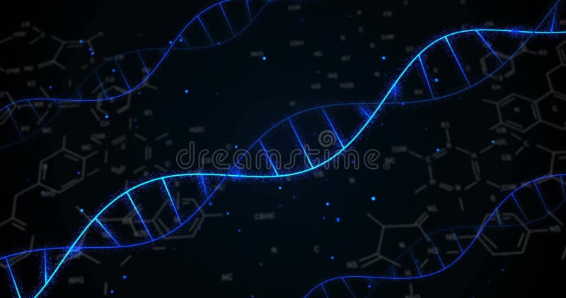 Image of Dna Strands Over Chemical Formula Stock Image - Image of ...