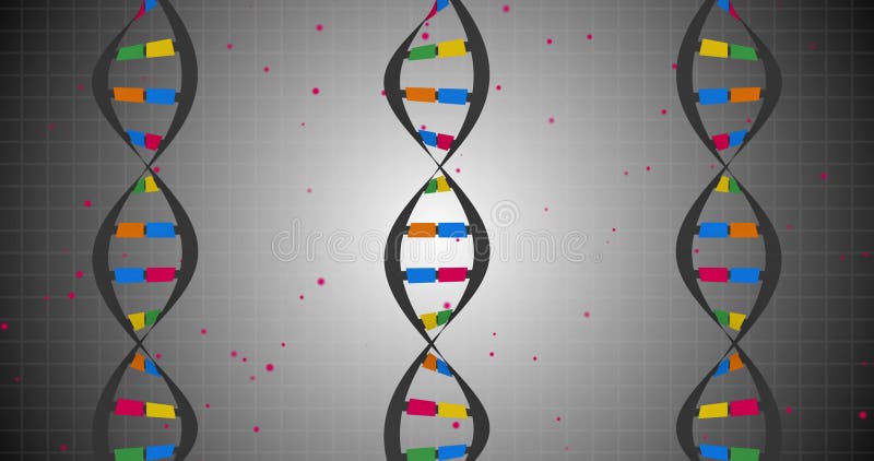 Image of Dna Strands on White Background Stock Illustration ...