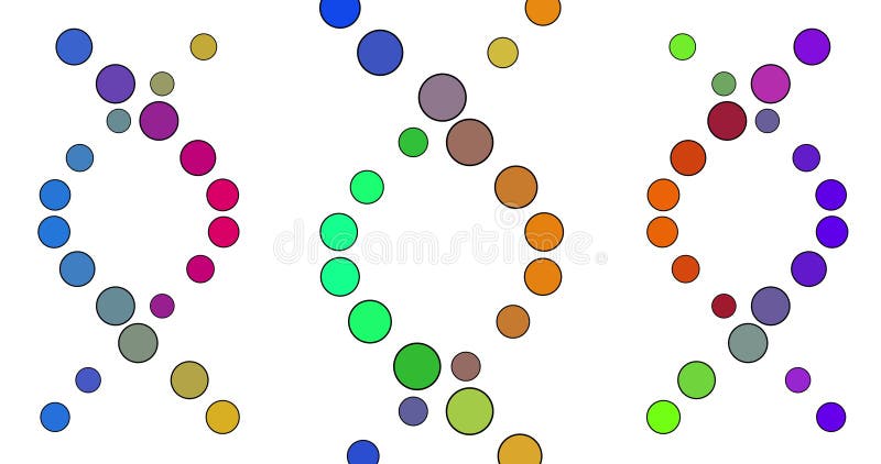 Image of Dna Strands on White Background Stock Illustration ...