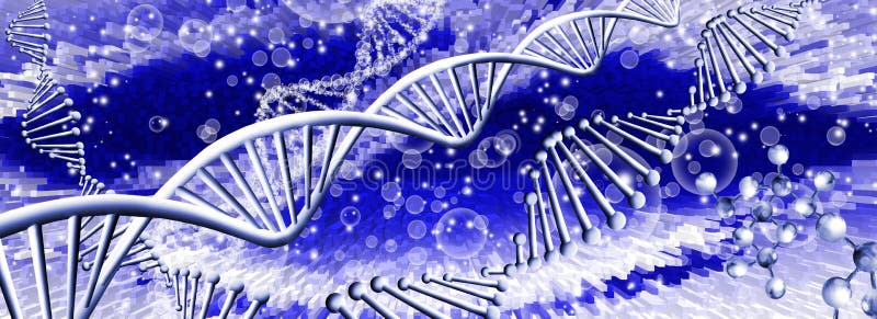 Image of Dnk Chain on Blue Background Stock Illustration - Illustration ...