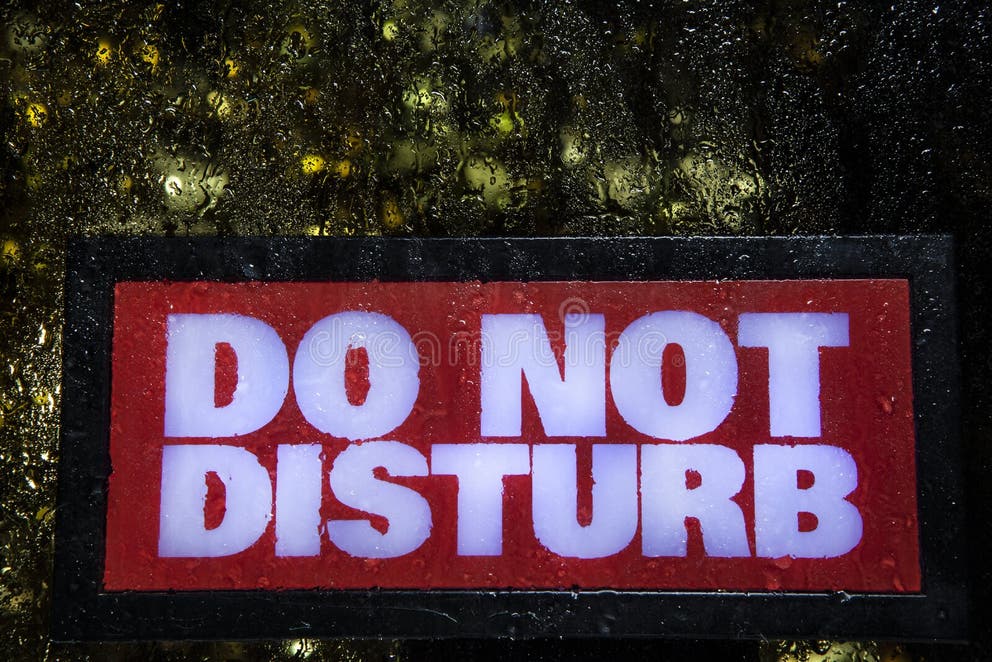 Image of Do Not Disturb Text Water Drop Stock Photo - Image of ...
