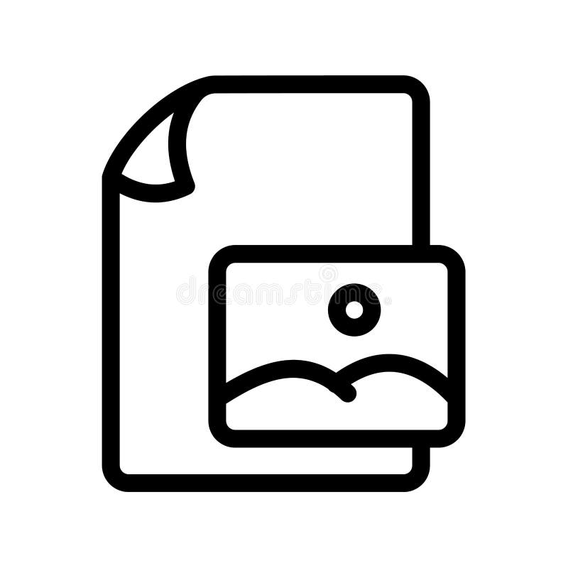 Image Document File Paper Page Picture Single Isolated Icon with ...