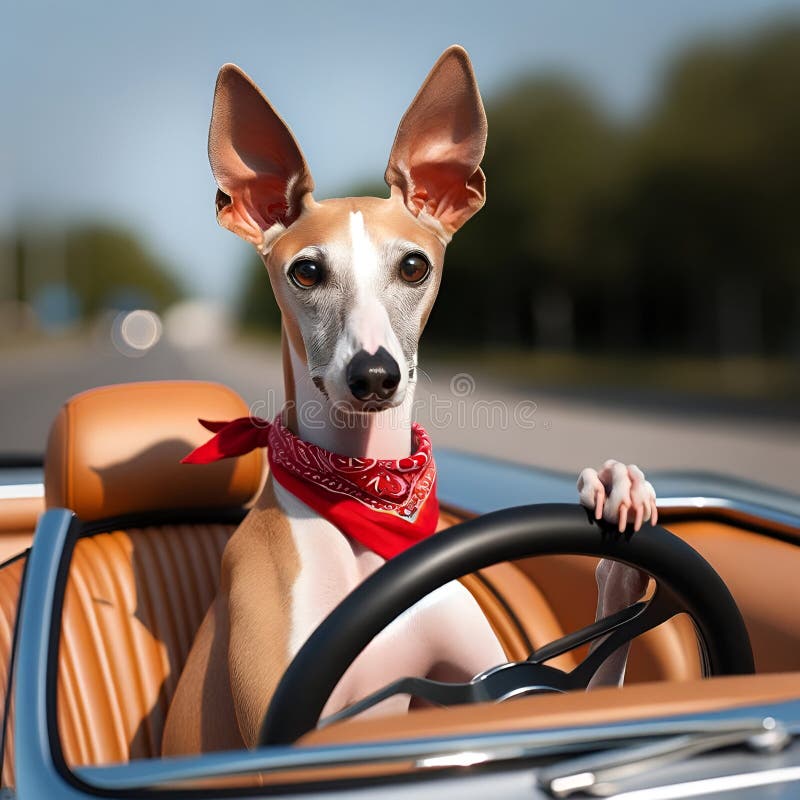 Image of a Dog Driving a Car Stock Photo - Image of ears, nose: 302246342