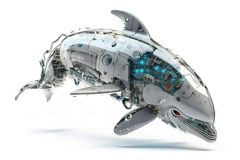 Dolphin Cyborg Animal Detailed Infographic, Full Details Anatomy Poster ...