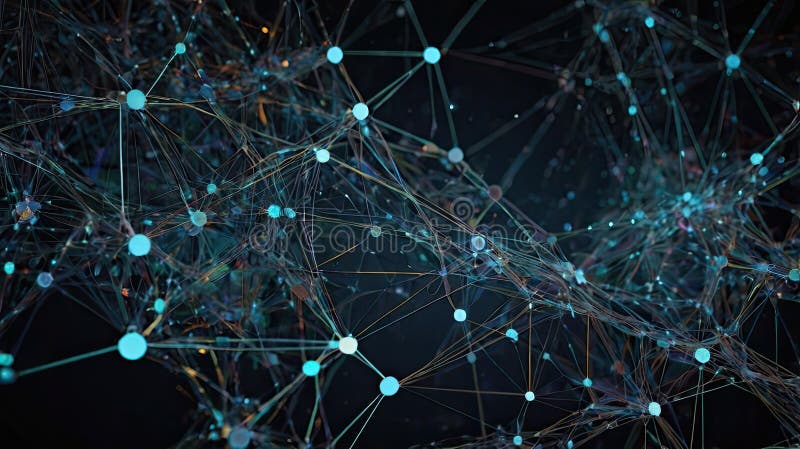 The Image is Dominated by a Dense Web of Translucent Stock Image ...