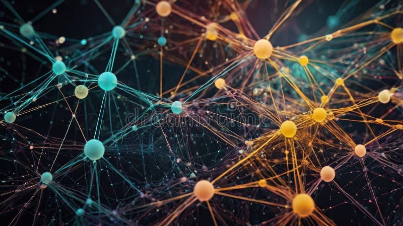 The Image is Dominated by a Dense Web of Translucent Stock Image ...