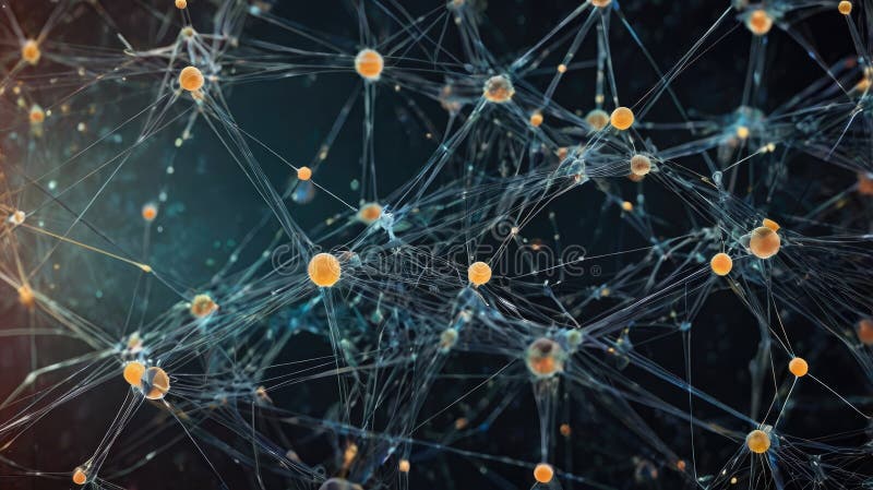 The Image is Dominated by a Dense Web of Translucent Stock Image ...