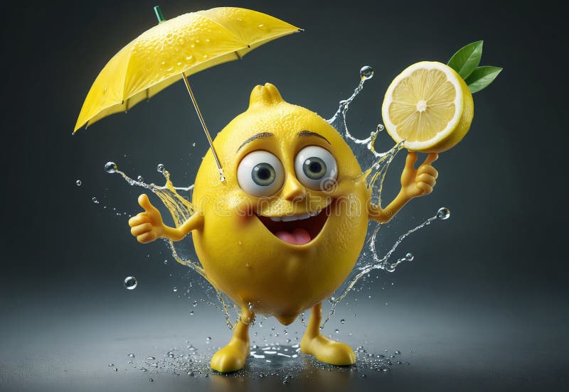 The Image is Done in a Humorous Style: in the Center of the Composition ...