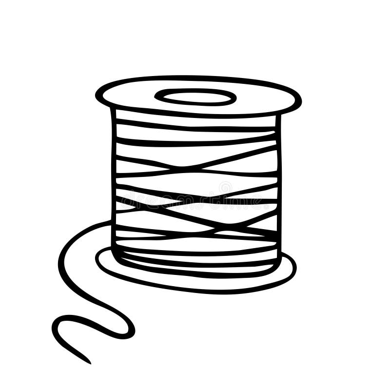 IMAGE of DOODLE-STYLE THREADS on a WHITE BACKGROUND Stock Illustration ...