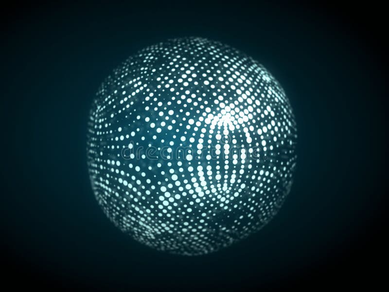 Dots Colorful Globe, Abstract Graphics Stock Illustration ...