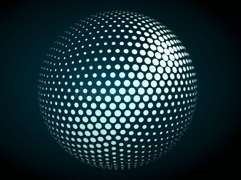 Dots Colorful Globe, Abstract Graphics Stock Illustration ...