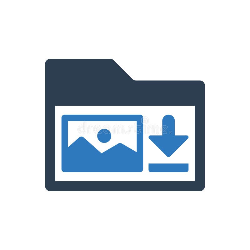 Image Download Folder Icon stock vector. Illustration of folder - 380002002