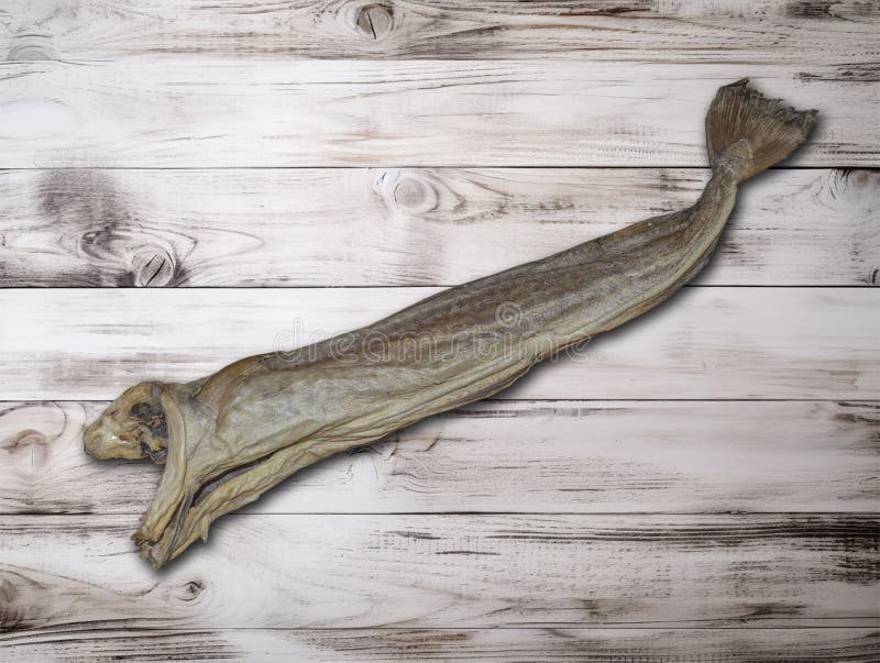 Image of a Dried Cod Fish on a Laminated Background Stock Image - Image ...